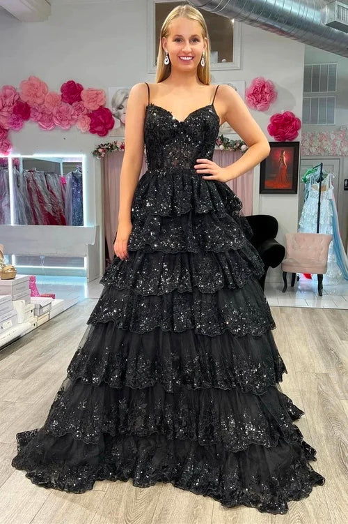 Black Lace Long Prom Party Dress Formal Evening Gown 2024 PS2424 – Siaoryne